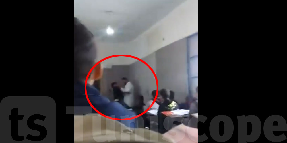 فيديو صادم معلم يعتدي بالعنف الشديد على تلميذه في مدرسة في سوسة