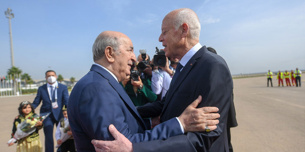 بالصور، القمة العربية : عبد المجيد تبون يستقبل قيس سعيد