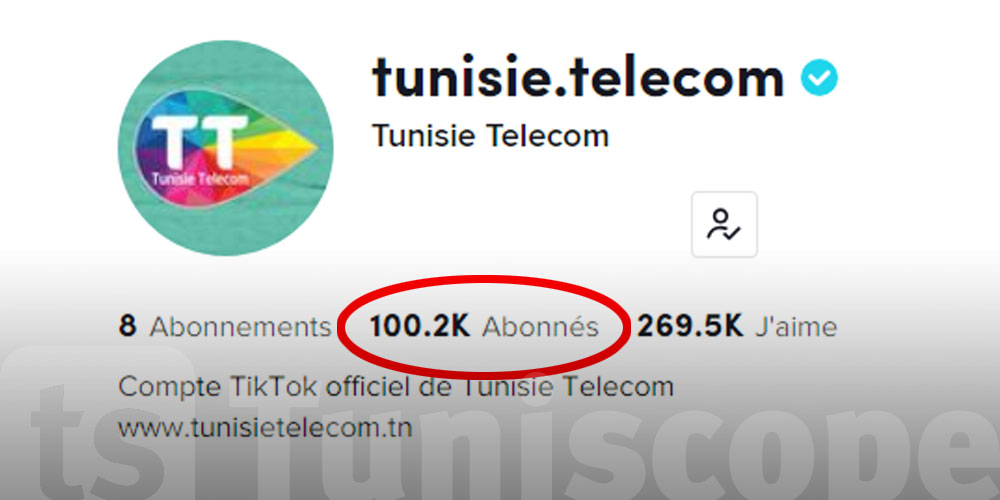 Tunisie Telecom atteint un record de 100 000 abonnés sur TikTok